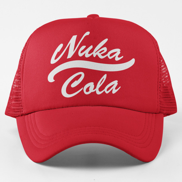 Accessories | New Fallout Nuka Cola Foam Trucker Snapback Hat Red ...